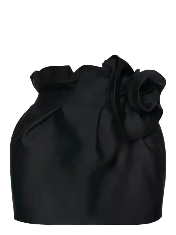 Magda Butrym Flower-detail Mini Skirt - Black
