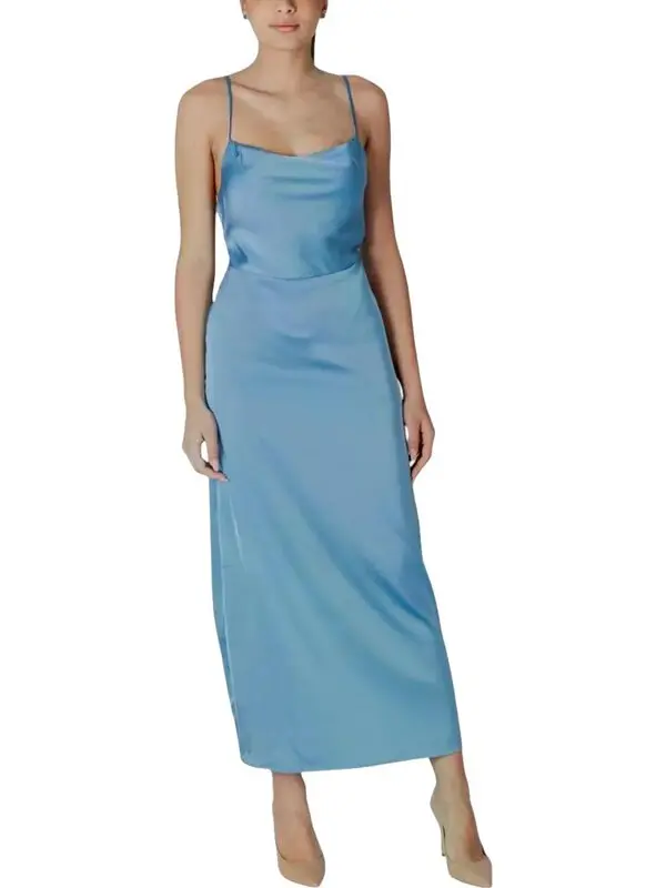 VILA Viravenna Midi Dress - Blue