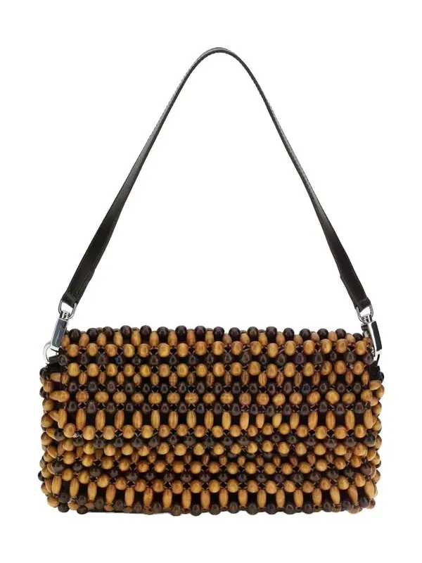 Staud Timmy Bead-embellished Shoulder Bag - Neutrals