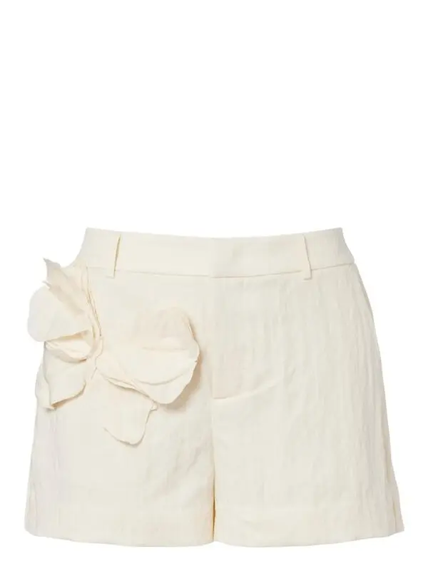 Blumarine Appliqué Gabardine Shorts - White