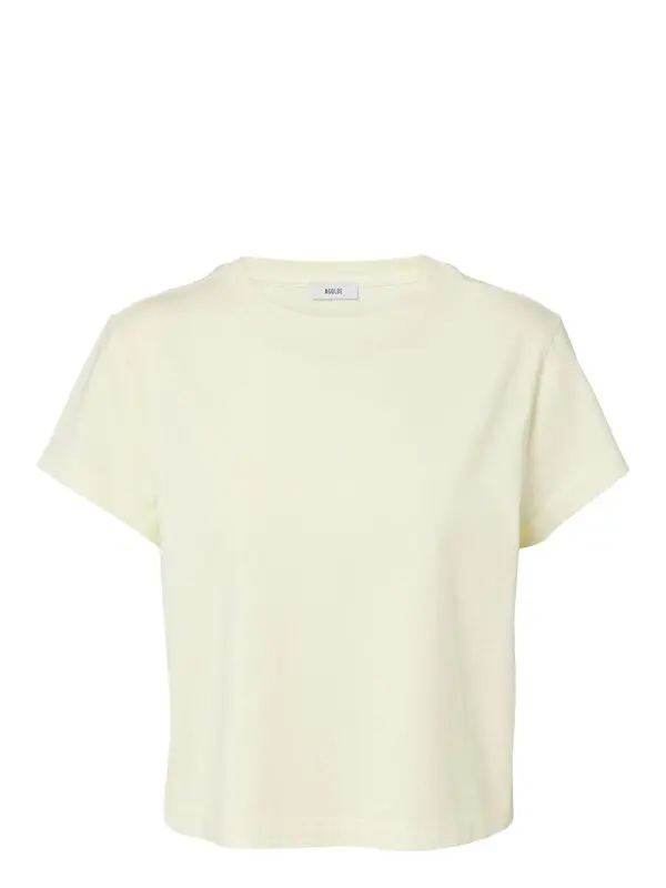 AGOLDE Adine Cropped Cotton T-shirt - Yellow