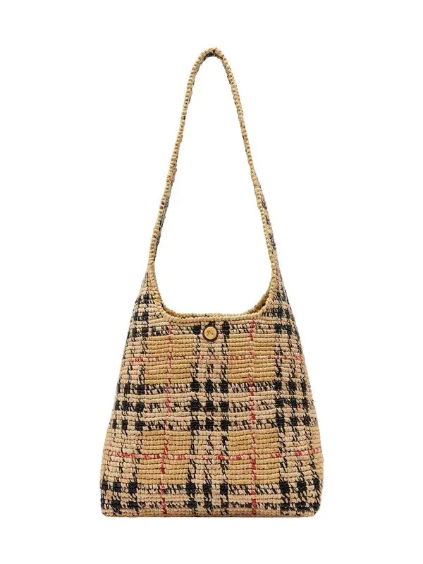Burberry Medium Raffia Tote Bag - Neutrals