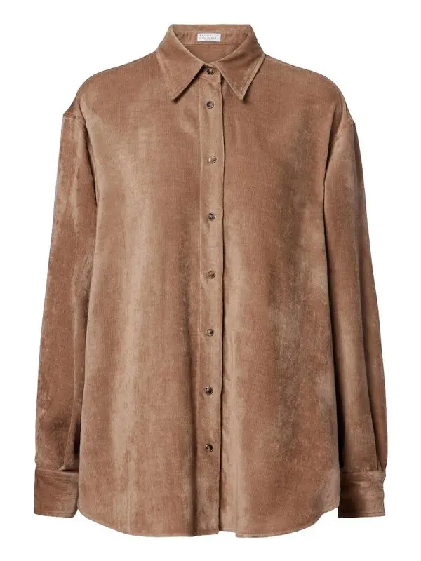 Brunello Cucinelli Corduroy Shirt - Brown