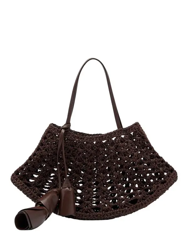 Magda Butrym Maya Small Crochet Top-handle Bag - Brown
