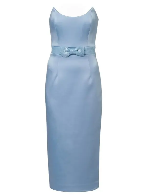Rebecca Vallance Kai Embellished Satin Bustier Dress - Blue