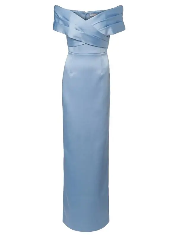 Rebecca Vallance Kai Off-shoulder Gown - Blue