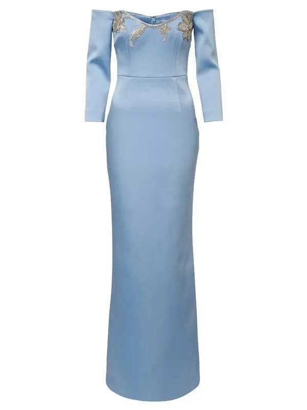 Rebecca Vallance Kai Embellished Bustier Gown - Blue