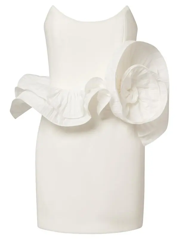 Rebecca Vallance Bridal Ozias Ruffled Bustier Dress - White
