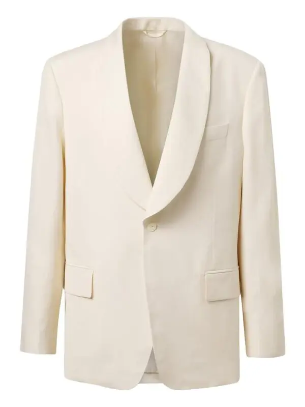 BODE Slub Weave Suit Jacket - White