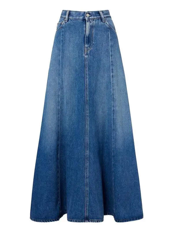 Ag Tula Denim Maxi Skirt - Blue