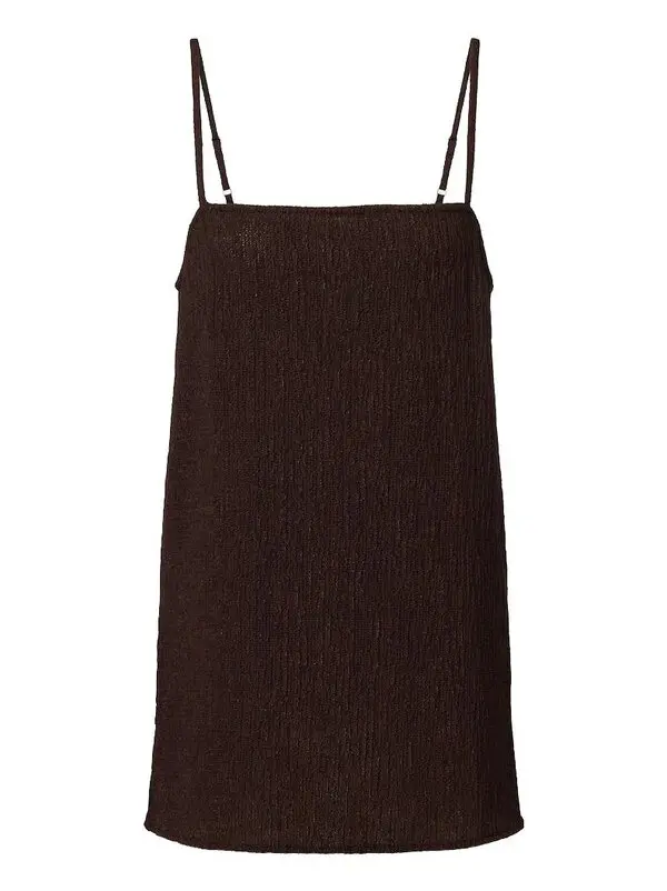 Jade Swim Iris Seersucker Top - Brown