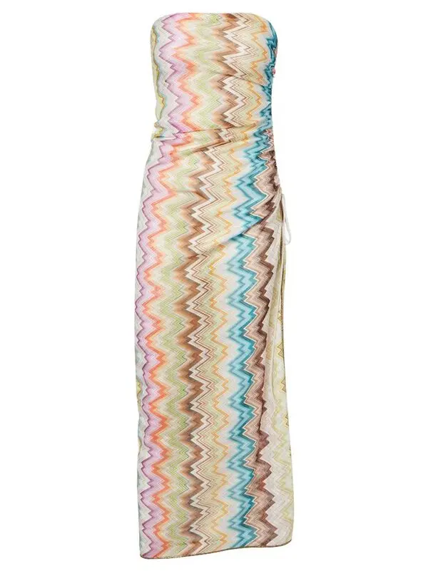 Missoni Zigzag Gathered Maxi Dress - Multicoloured