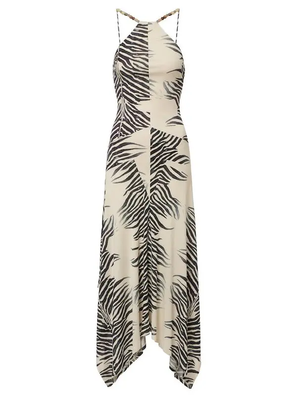 DE LA VALI Artemis Asymmetric Gown - Black