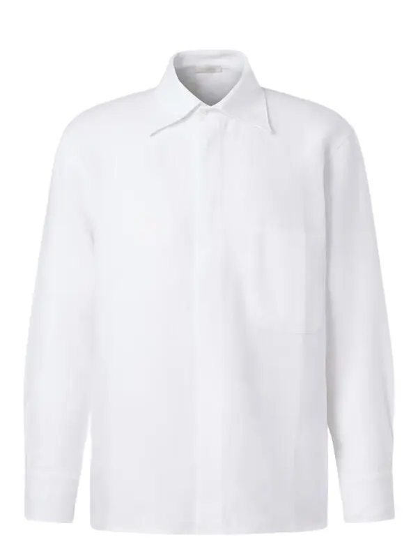 SAMAN AMEL Linen Overshirt - White