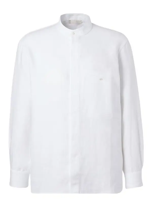 SAMAN AMEL Linen Overshirt - White