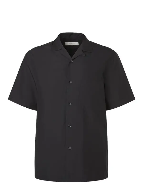 UMIT BENAN Havana Silk Bowling Shirt - Black