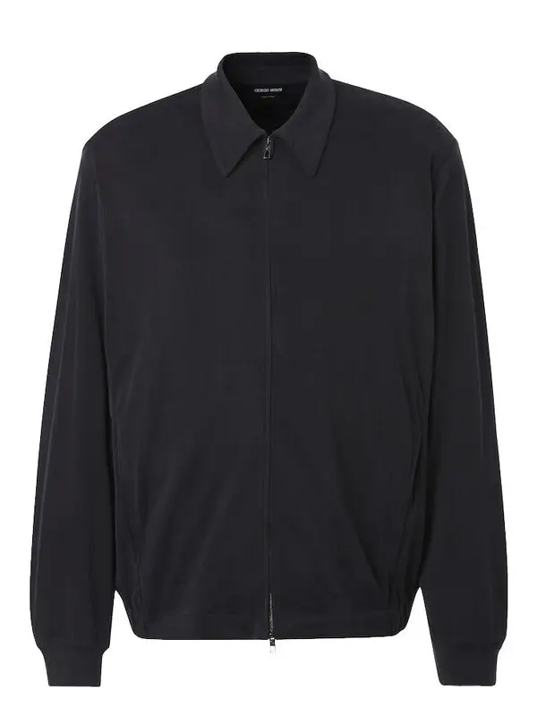Giorgio Armani Zip-up Blouson Jacket - Blue