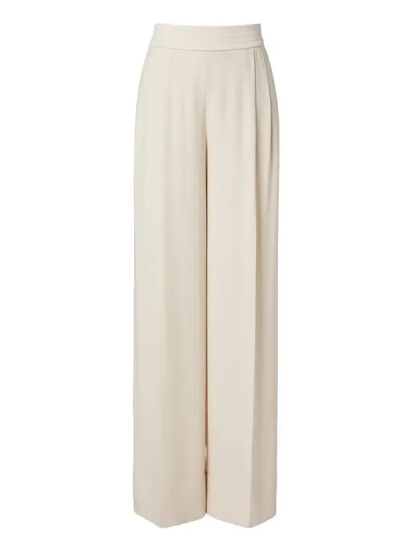 JOSEPH Cara Crêpe Wide-leg Pants - Beige