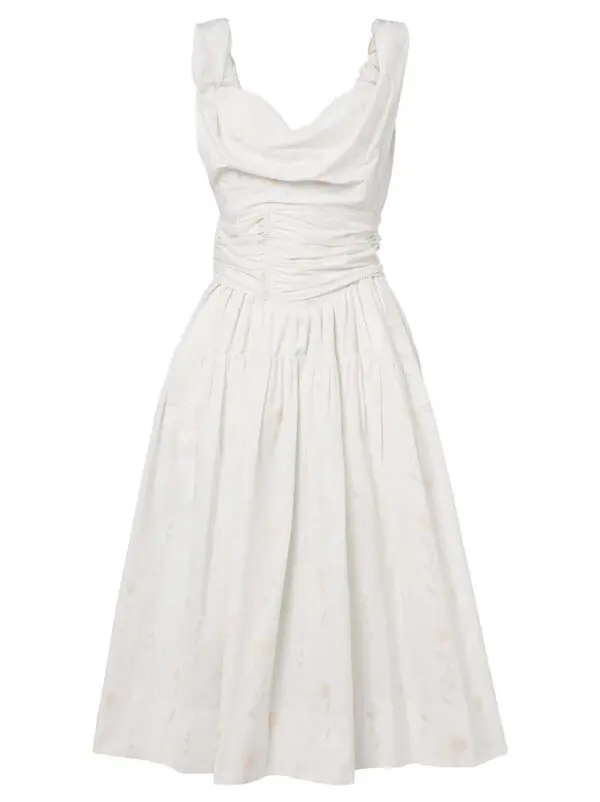 VIVIENNE WESTWOOD Sunday Floral Cotton-blend Corset Dress - White