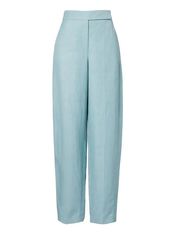 JOSEPH Aix Chambray Wide-leg Pants - Blue