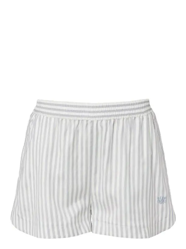 Stella McCartney Silk And Wool Striped Shorts - White