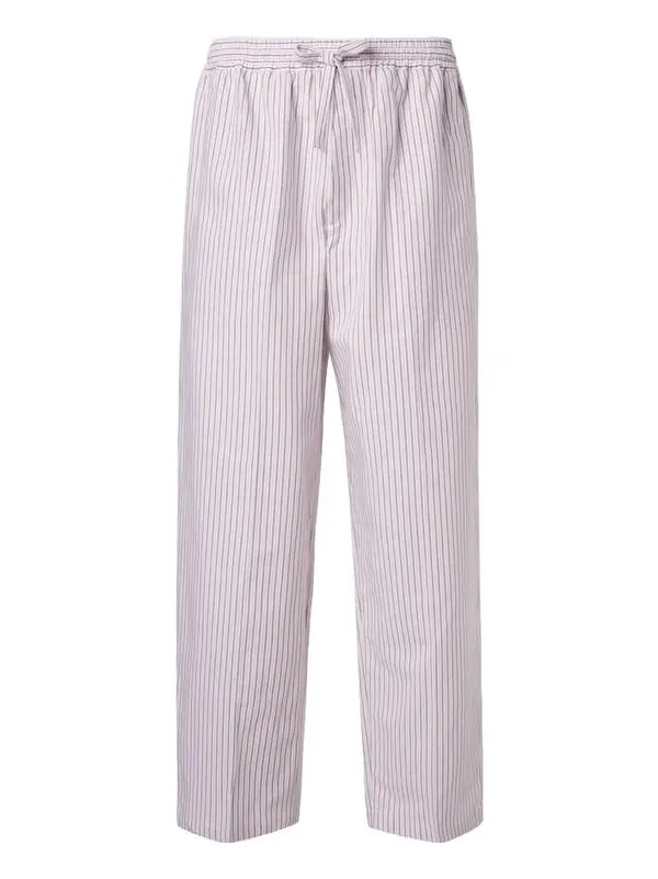 UMIT BENAN Julian Cotton And Silk Straight Pants - Brown
