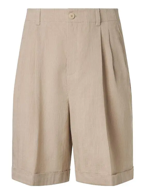 Jacquemus Pastro Linen-blend Bermuda Shorts - Beige