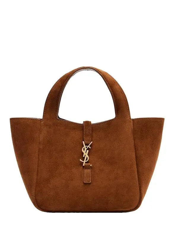 Saint Laurent Le 5 À 7 Suede Shoulder Bag - Brown
