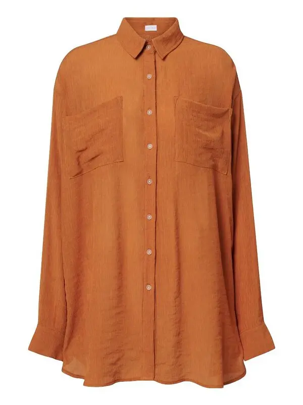 Jade Swim Mika Seersucker Shirt - Brown