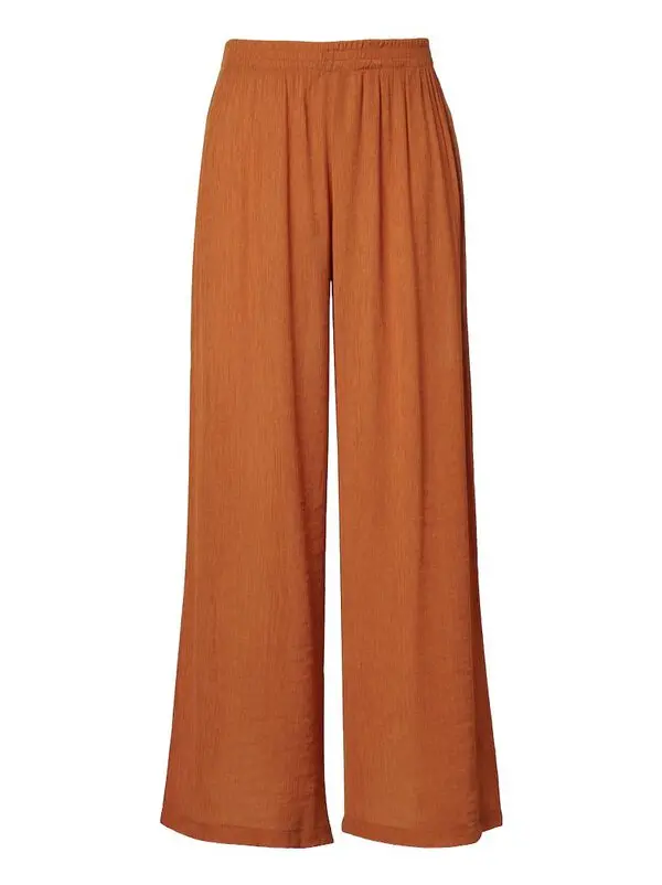 Jade Swim Mika Seersucker Wide-leg Pants - Brown