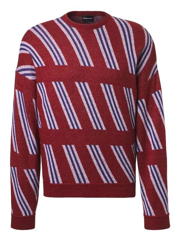 Giorgio Armani Archivio Wool, Cashmere, And Silk Sweater - Red