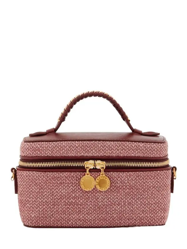 Stella McCartney Falabella Raffia-effect Vanity Bag - Burgundy