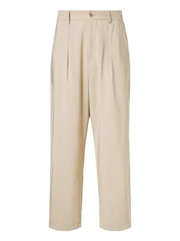 Giorgio Armani Archivio Silk-blend Straight Pants - Beige
