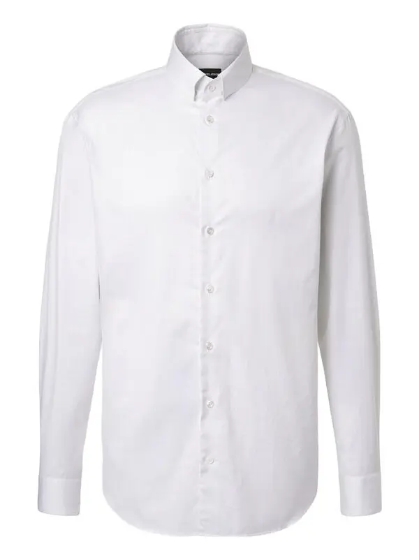 Giorgio Armani Archivio Pinstripe Cotton Shirt - White