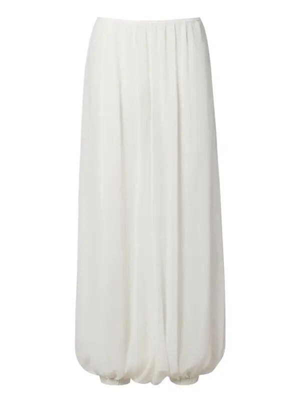 THE FRANKIE SHOP Mio Sheer Crêpe Balloon Pants - White