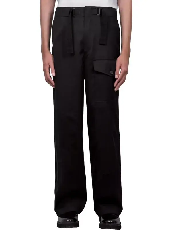 Auralee Buckled Cargo Pants - Black