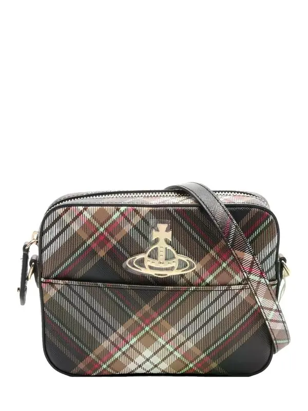VIVIENNE WESTWOOD Tartan Shoulder Bag - Black