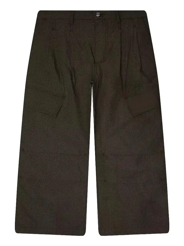 NAHMIAS Checkered Cargo Pants - Green