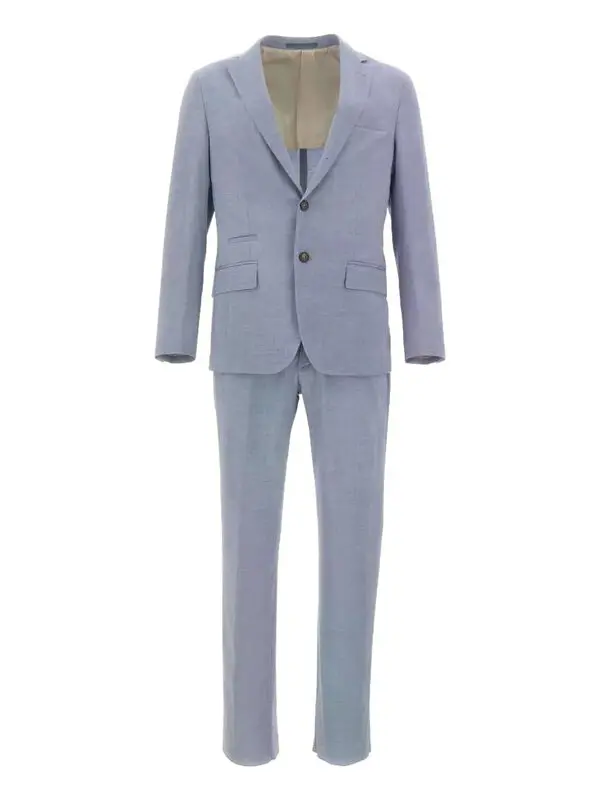 Eleventy Single-breasted Tailored Suit - Blue