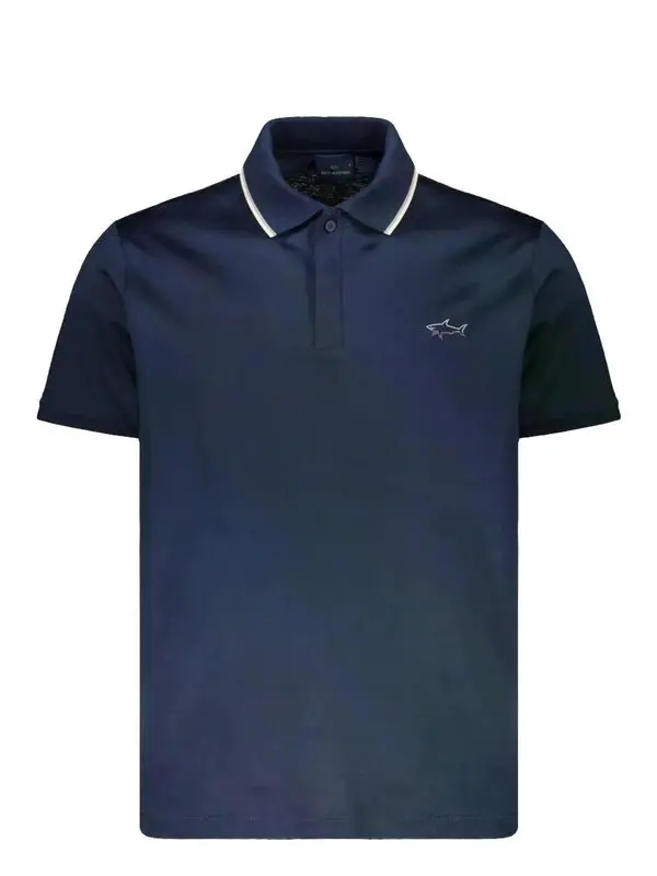 Paul & Shark Ribbed-collar Polo Shirt - Blue