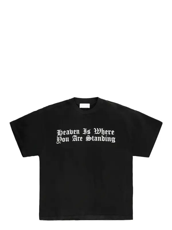 ALEXANDER DIGENOVA Heaven Slogan-print T-shirt - Black