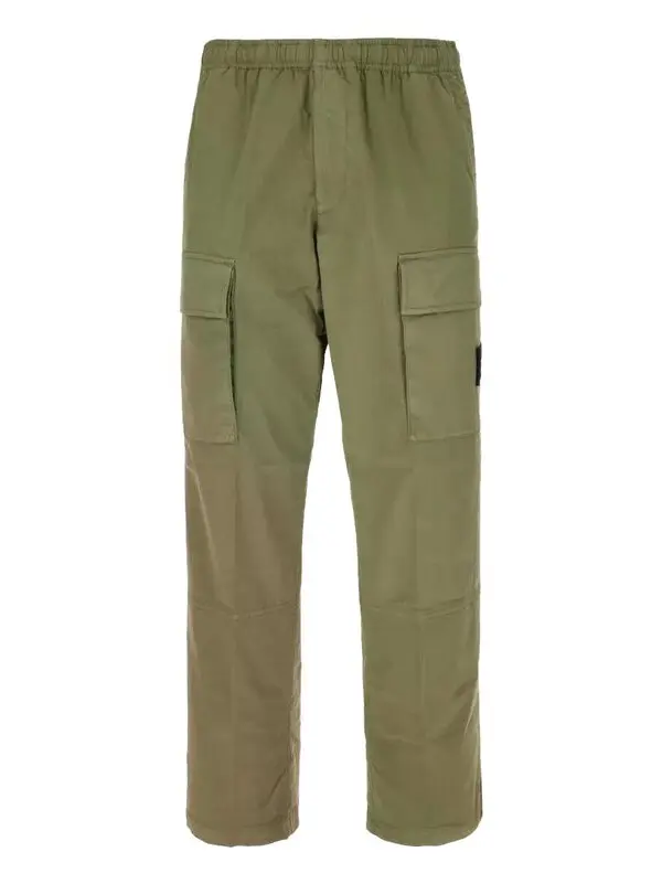 Stone Island Logo-patch Cargo Trousers - Green