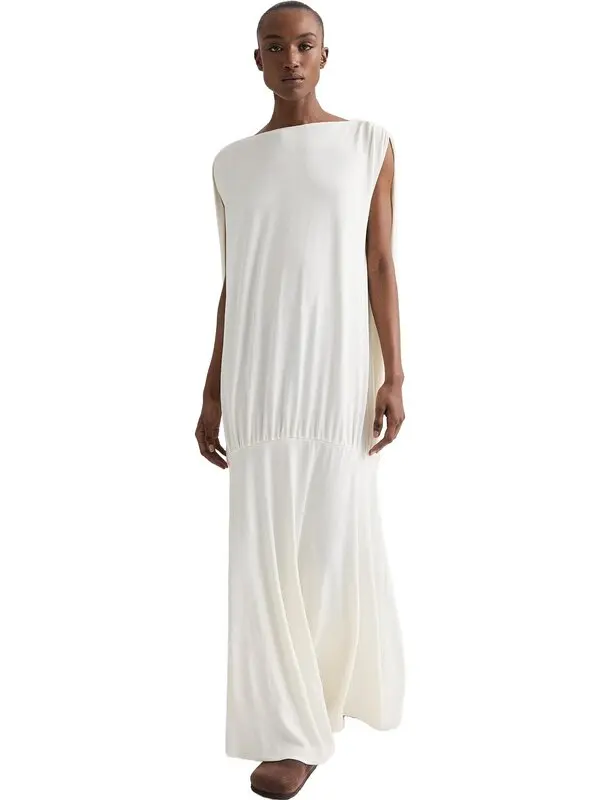 TWP Cocoon Dress In Matte Crepe Jersey - Ivory