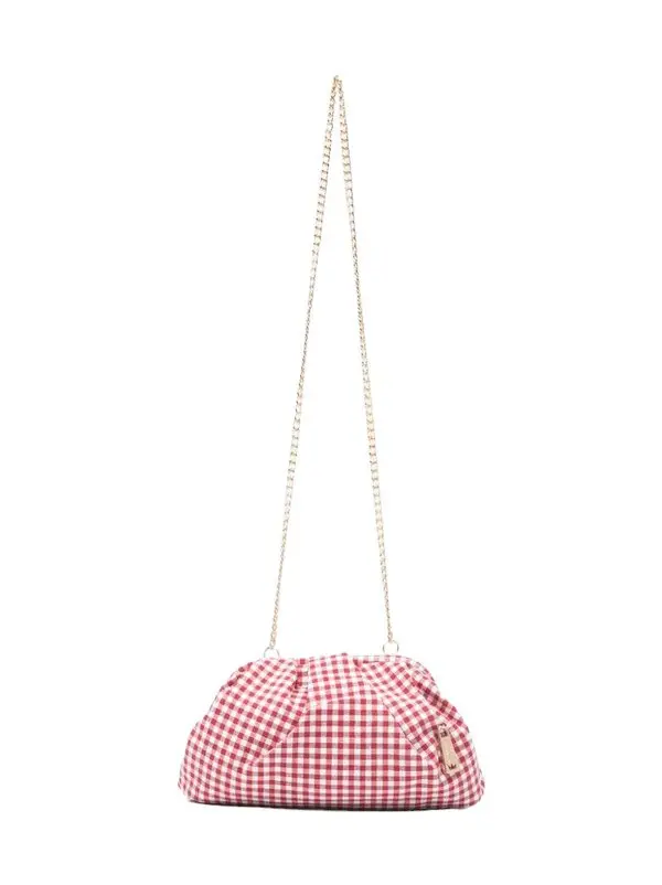 LA MILANESA Petunia Vichy Canvas Crossbody Bag - Red