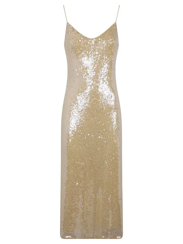 Ralph Lauren Woven Slip Midi Dress - Yellow