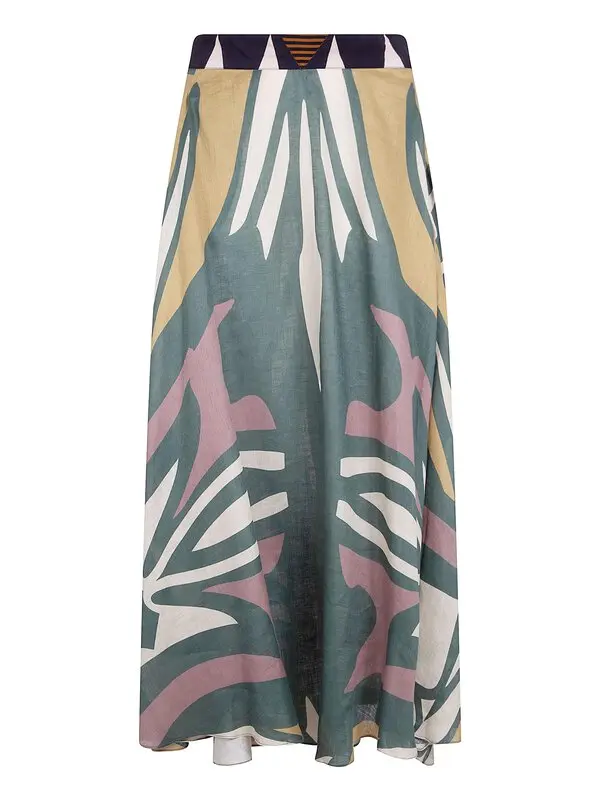 VOLANTIS Safi Round Midi Skirt - Multi
