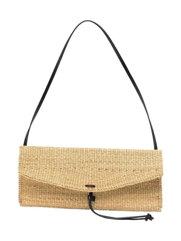 Muuñ Motto Straw Bag - Beige