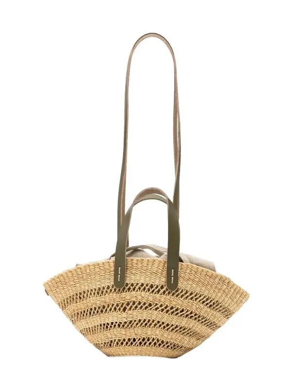 Muuñ Mini Chantelle Straw Shoulder Bag - Beige