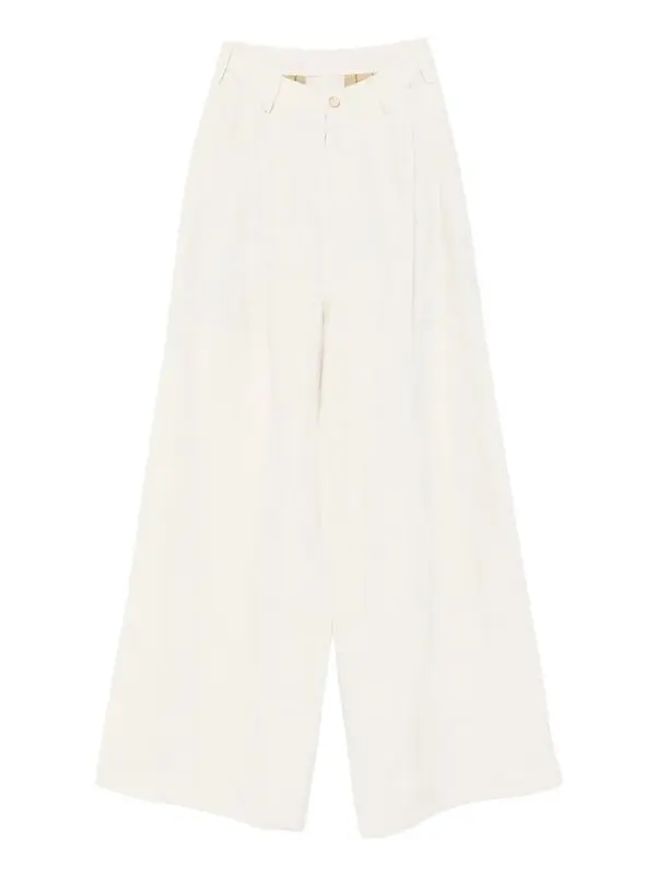 UMA WANG Wide Leg 'paella' Pants - White
