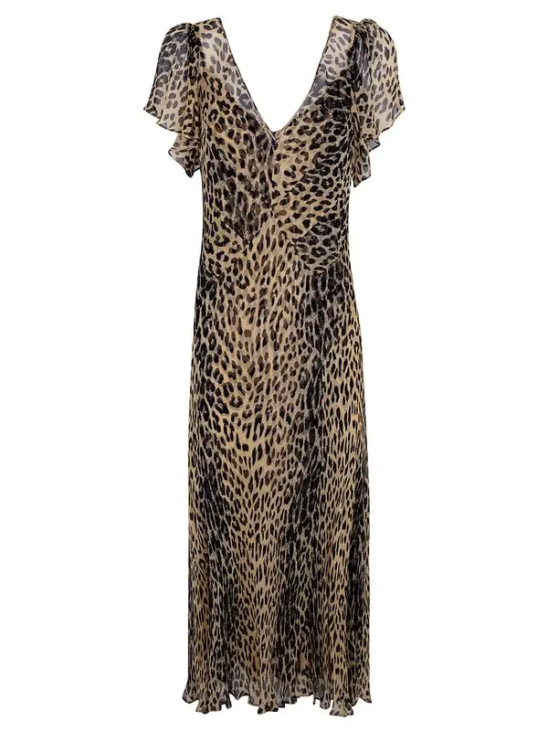Rixo Bexley Leopard Print Dress - Yellow